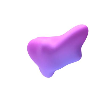 Shapefest™ Purple Gradient Clay Floating Blobs 3d Illustrations