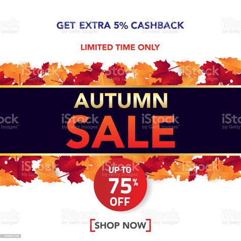 글자와가 판매 플라이어 템플릿입니다 밝은 잎을가 포스터 카드 레이블 배너 디자인입니다 벡터 일러스트 레이 션 10월에 대한 스톡 벡터 아트 및 기타 이미지 Istock