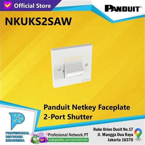 Jual Panduit Netkey Faceplate 2 Port Shutter Nkuks2saw Jakarta Pusat Profesional Network Pt