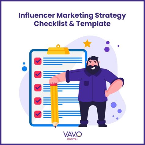 Influencer Marketing Strategy Checklist And Template Vavo