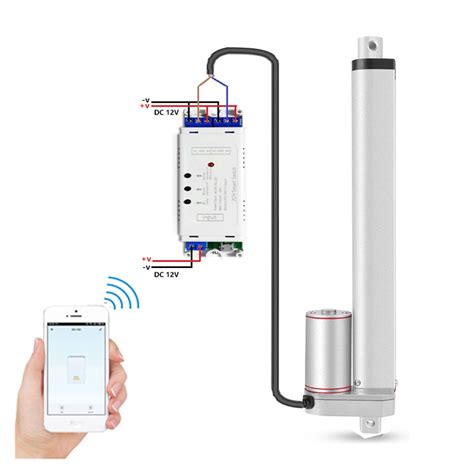 12v 24v Linear Actuator 800mm 900mm 1000mm Stroke Wifi Controller Metal
