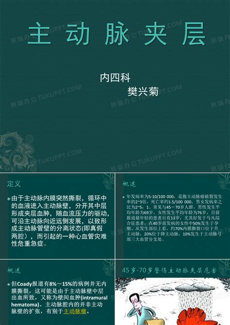 主动脉夹层PPT模板下载 编号lppgkypd 熊猫办公