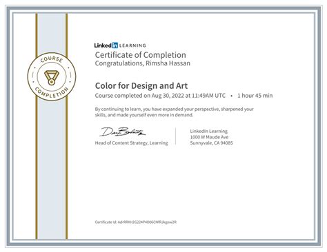 Rimsha Hassan On Linkedin Certificate Of Completion
