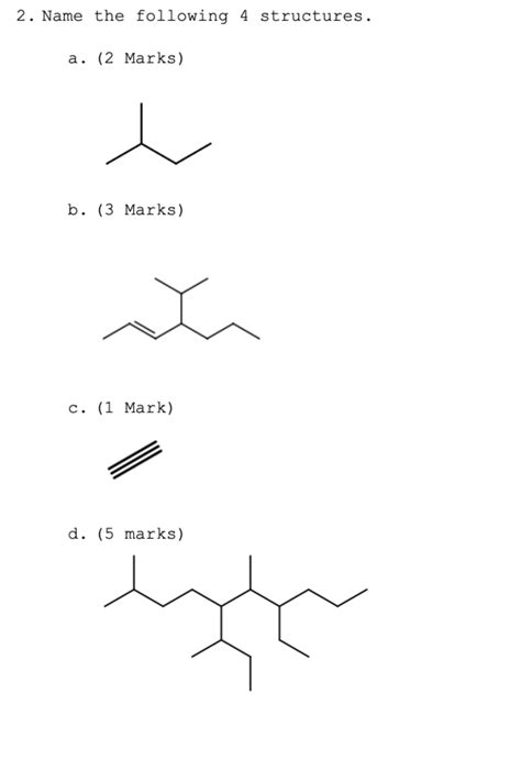 Solved Name The Following Structures Chegg