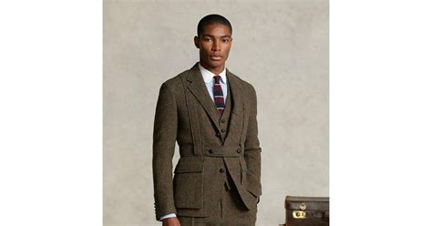 Ralph Lauren Leather The Morehouse Collection Suit Jacket In Brown For