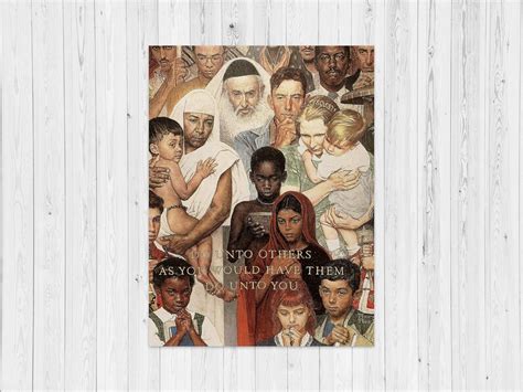 The Golden Rule Norman Rockwell Cover Illustration For The Saturday