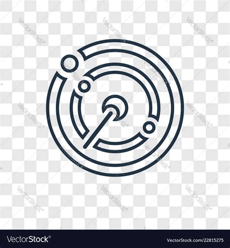 Radar Detection Concept Linear Icon Isolated Vector Image