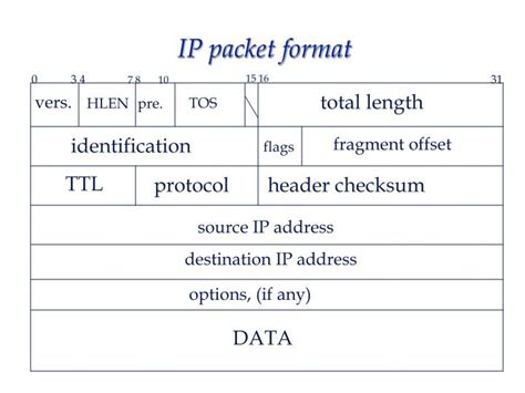 PPT IP Packet Format PowerPoint Presentation ID 6186859