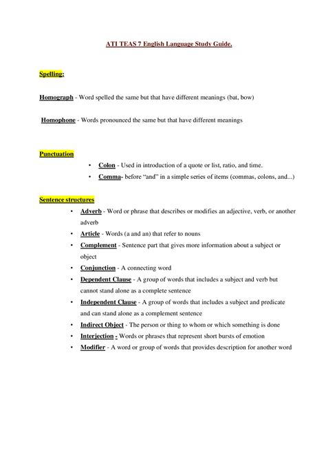 ATI TEAS 7 English Language Study Guide 2023 Scholarfriends