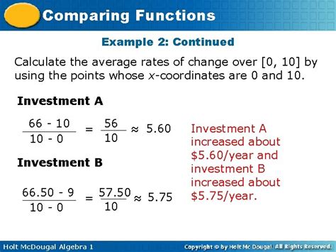 Comparing Functions Module Objectives Compare Functions