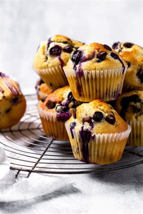 Blueberry Chocolate Chip Muffins Deliciously Moist And Fluffy Bakery