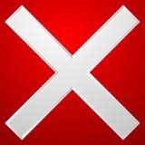 Red Cross Symbol Icon As Delete Remove Fail Failure Or Incorr Stock