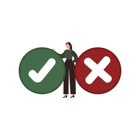 Premium Vector The Girl Chose Yes