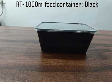 RT 1000 Ml Black Disposable Plastic Food Container At Rs 2 Piece In