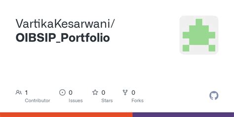 GitHub VartikaKesarwani OIBSIP Portfolio