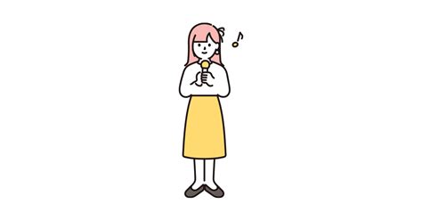 女性歌手のイラスト｜商用可・フリーイラスト素材｜ソコスト