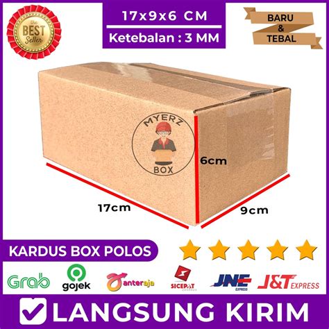 Jual Kardus Polos Karton Box Packing 17 X 9 X 6 Cm Single Wall Tebal