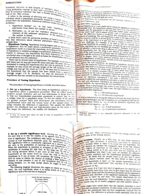 Test Of Hypothesis And Significance Of Large Samples Small Samples