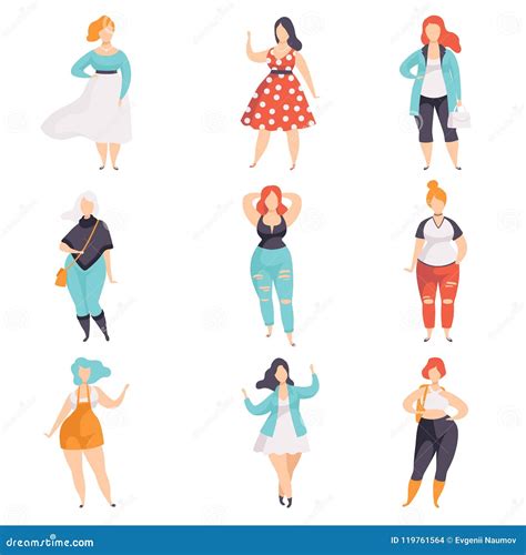 Beautiful Plus Size Fashion Woman Curvy Overweight Girl Body