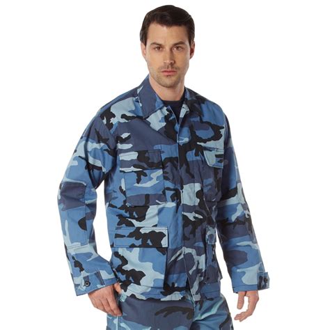 Rothco Color Camo Bdu Shirt Sky Blue Camo All Security Equipment