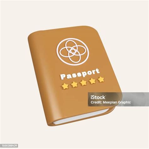 3d 갈색 여권 아이콘입니다 신분 증명서 아이콘은 흰색 배경에 분리되어 있습니다 3d 렌더링 그림입니다 클리핑 패스 3차원 형태에 대한 스톡 사진 및 기타 이미지 Istock