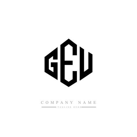 Geu Letter Logo Design With Polygon Shape Geu Polygon And Cube Shape