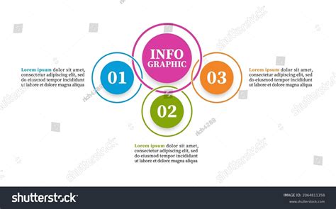 Vector Circular Infographic Diagram Three Elements Stock Vector Royalty Free