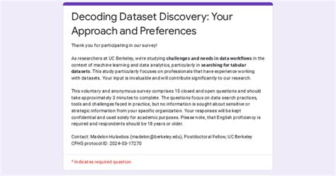 decoding dataset discovery your approach and preferences aditya
