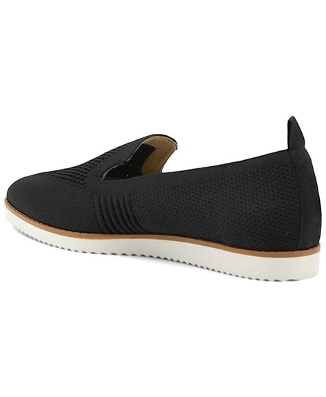 Adrienne Vittadini Womens Lamonte Stretch Knit Slip On Loafers Macys