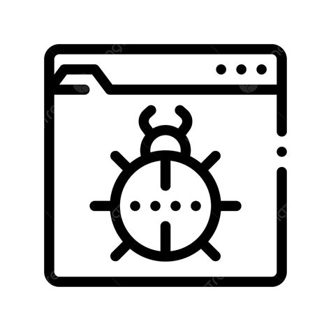 Beetles Bug Clipart Hd PNG Beetle Bug Code Mistake Or Virus Vector Line Icon Line Icons Code