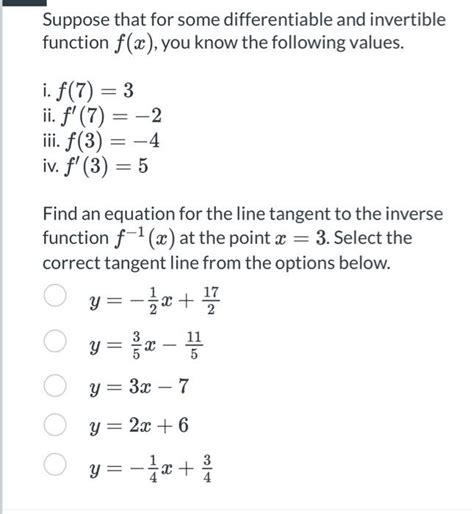 Solved Suppose That For Some Differentiable And Invertible