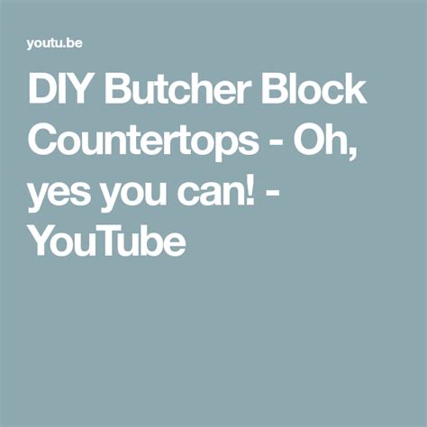 Diy Butcher Block Countertops Oh Yes You Can Youtube Diy