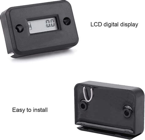 Wireless Vibration Hour Meter Inductive Digital Hour Counter Waterproof Hour Meter Black Dd
