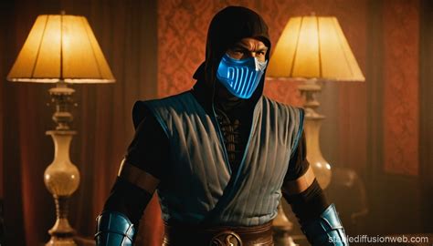 Sub Zero In 1950s Retro Mortal Kombat Aesthetic Stable Diffusion Online