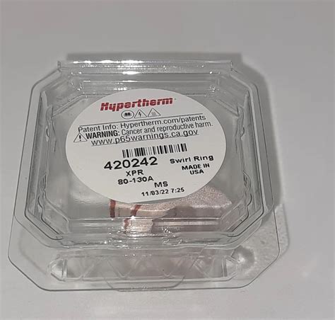 Hypertherm Xpr 300 Swirl Ring Consumables At ₹ 2891 Piece Hypertherm