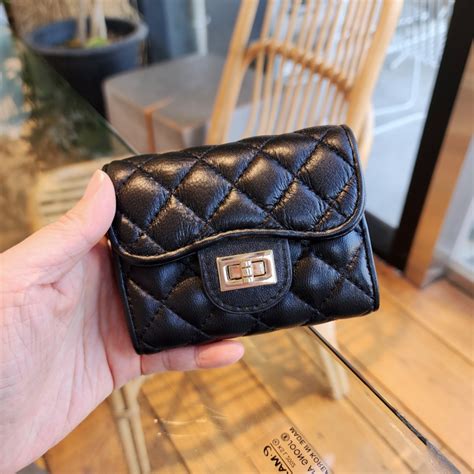 허쉬백 퀼팅 양가죽 아코디언 명품 카드지갑 여자 명함 가죽지갑