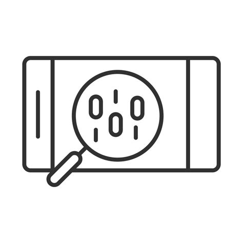 Data Analysis Smartphone Binary Code Magnifier Financial Business Line