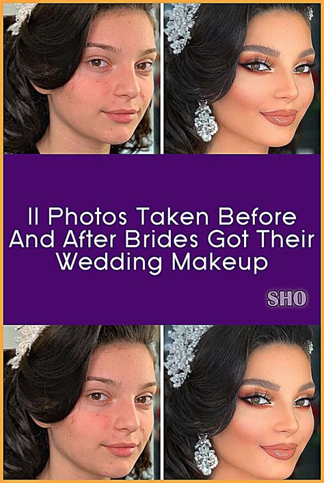 11 Photos Taken Before And After Brides Got Their Wedding Makeup Artofit