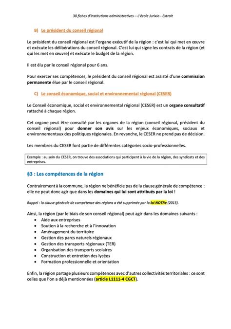 30 Fiches Institutions Administratives L1 Droit Jurixio