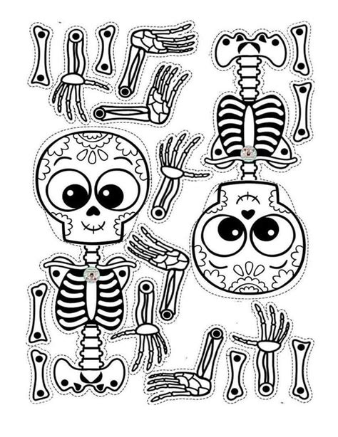 Tareitas ESQUELETO PARA ARMAR Halloween Arts And Crafts Theme