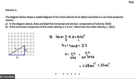 SOLVED Stop Exercise 1 The Diagram Below Shows A Scaled Diagram Of