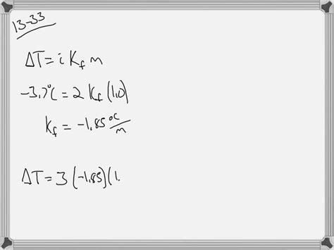 Solved A 1 M Solution Of Nacl In Water Has A Freezing Point That Is 3 7 ∘ C Lower Than Pure