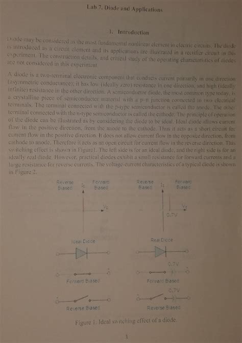 Solved Lab Diode And Applications Introduction Dode Chegg