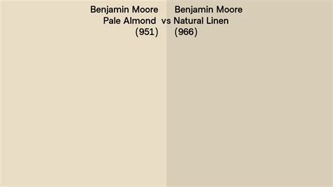 Benjamin Moore Pale Almond Vs Natural Linen Side By Side Comparison