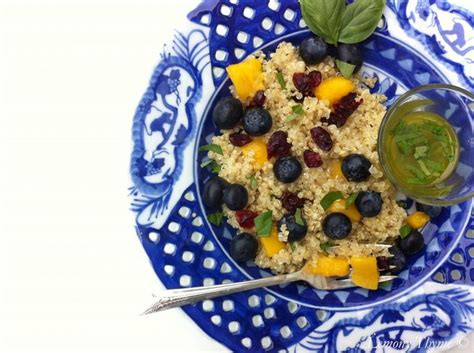 Blueberry Mango Quinoa Salad With Lemony Basil Vinaigrette