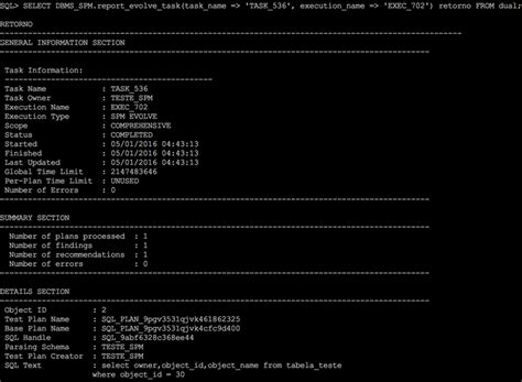 Criando Sql Plan Baselines Utilizando O Sqlplus Oracle Brasil