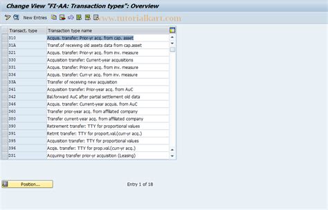 AO SAP Tcode Define Transaction Type