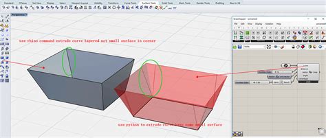 How To Extrude Curve Tapered Use Python In Grasshopper Grasshopper Developer McNeel Forum