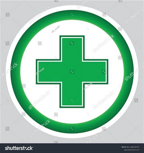 Doctors Symbol Green Plus Sign First Stock Vector Royalty Free