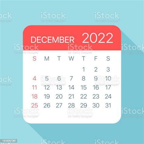 Ilustración De Hoja De Calendario De Diciembre De 2021 Ilustración